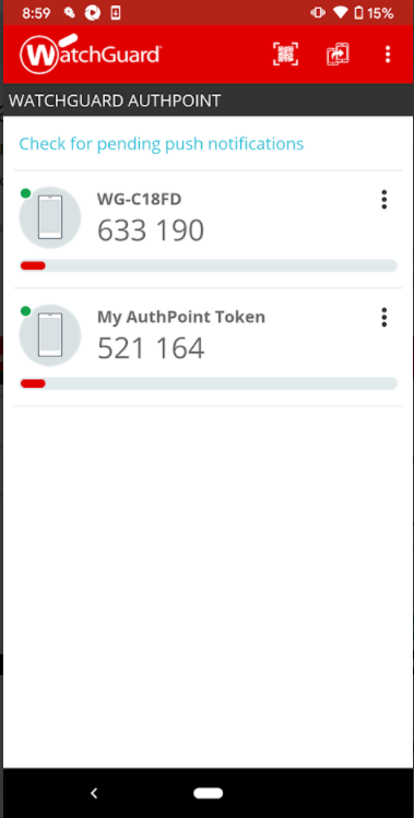 Instalación de WatchGuard AuthPoint (o equivalente)