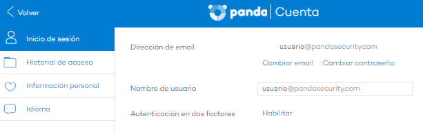 Acceso a la Cuenta Panda desde tu producto